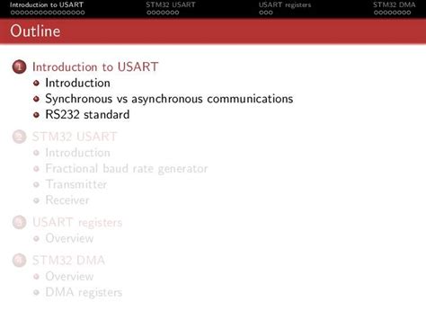 PDF Introduction To USART STM32 USART USART Registers STM32 Introduction To USART STM32