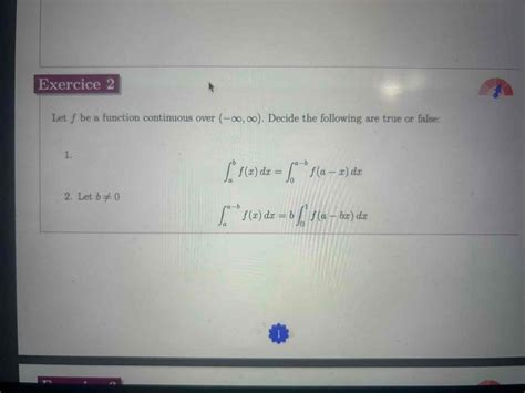 Solved Let F Be A Function Continuous Over −∞∞ Decide