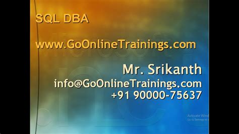 Sql Dba Demo Sql Administration Youtube