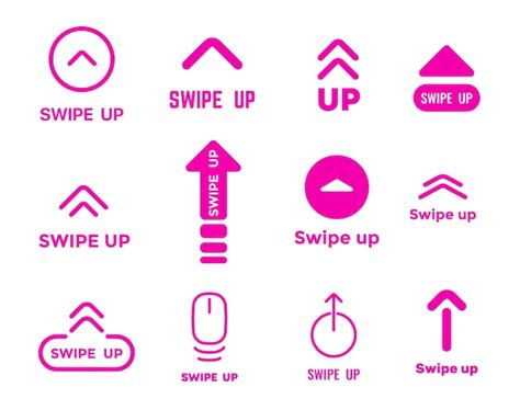 Premium Vector Swipe Up Icons And Signs Arrow Buttons For Scroll And
