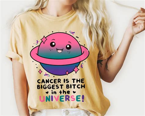 Cute Thyroid Cancer Shirt Cancer Is The Biggest Bitch In The Etsy