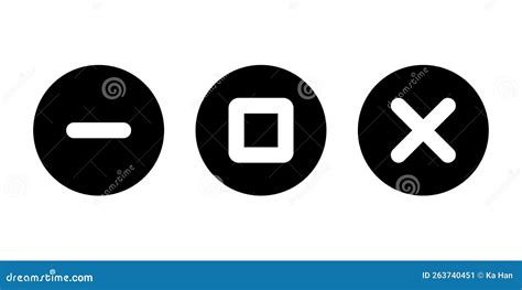 最小化最大化和关闭按钮图标矢量 移动应用窗口元素 向量例证 插画 包括有 媒体 计算机 图表 移动 263740451