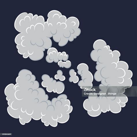 폭발 만화 폭탄 연기 효과와 함께 효과를 폭발 코믹 붐 벡터 일러스트레이션 게임 인쇄 광고 메뉴 또는 웹 디자인을 위한 클립아트 요소 연기 물리적 구조에 대한 스톡 벡터