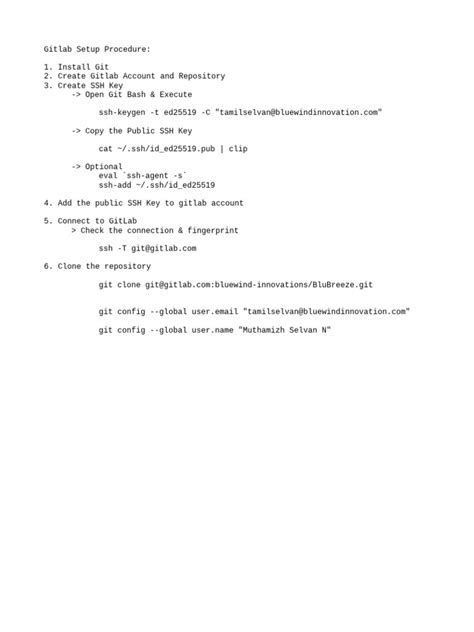 Gitlab Setup Procedure Pdf