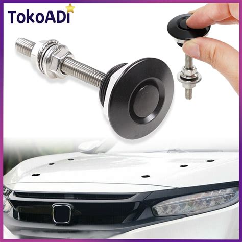 Jual Pcs Set Tombol Tekan Quick Release Mm Hood Bonnet Latch Push Pin Lock Push Button