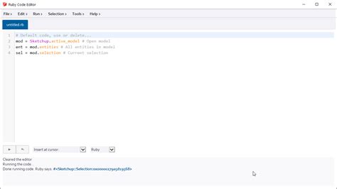 Sketchup Ruby Code Editor Updated To V 43 • As