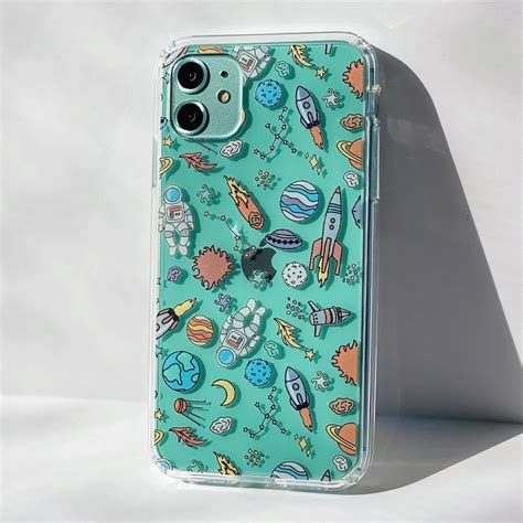 Space Doodles Clear Phone Case Space Doodles Clear Phone Case Phone
