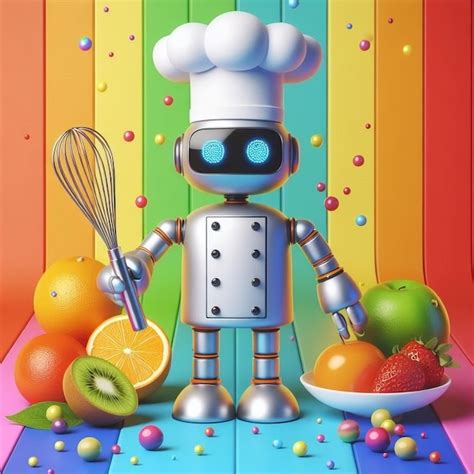 Premium Photo Cute Robot Chef