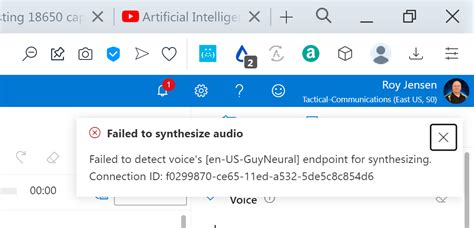 Error Failed To Detect Voices En Usguyneural Endpoint For Synthesizing Microsoft Qanda
