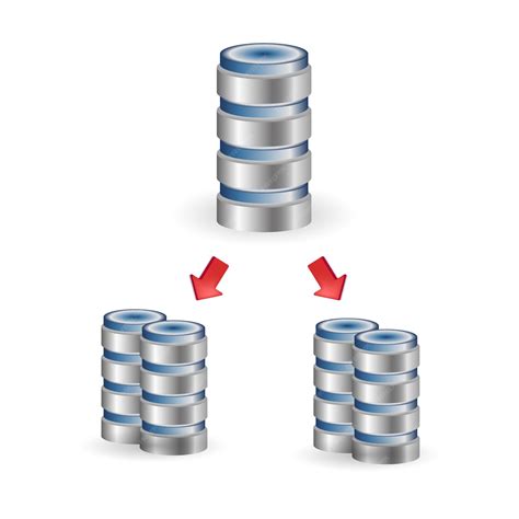 데이터 과학 컬렉션의 분산 데이터베이스 아이콘 3d 그림 웹 디자인 템플릿 인포그래픽 등을 위한 크리에이티브 분산 데이터베이스 3d 아이콘 프리미엄 벡터