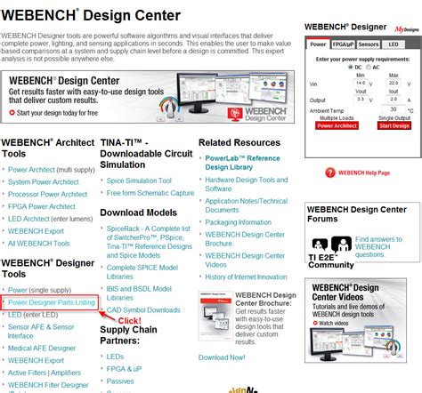 Webench Simulation Hardware And System Design Tools Forum Simulation Hardware And System