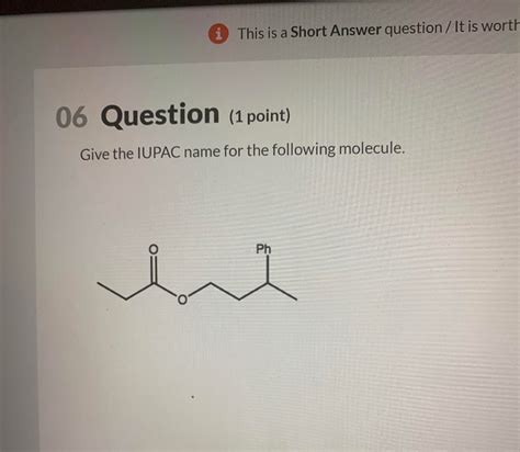 Solved I This Is A Short Answer Question It Is Worth Chegg Com