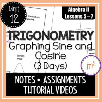 Graphing Sine And Cosine Functions Lessons Algebra By Mandy S Math World