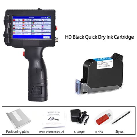 Portable Handheld Inkjet Printer Production Date Barcode Label Coding Machine Batch Number Qr