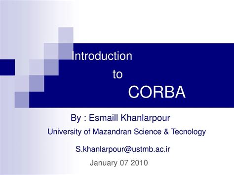 Ppt Introduction To Corba Powerpoint Presentation Id9167088