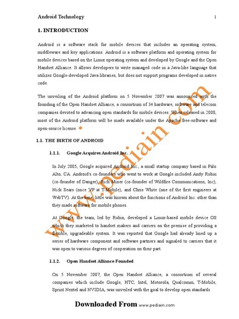 Android Technology Seminar Pdf Android Operating System Mobile App