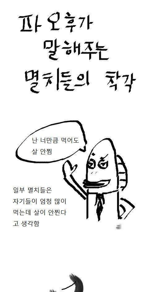 파오후가 말해 주는 살 안 찐다는 멸치들의 착각 2023 유머 웃긴 밈 만화