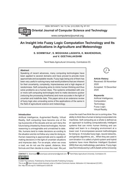 pdf an insight into fuzzy logic computation technology and its