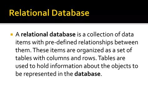 advantages and disadvantages of relational databases pptx databases computer software and