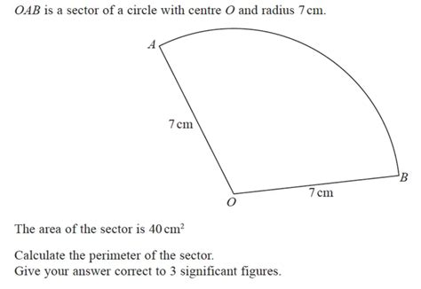 Gcse Maths Test Sectors Edexcel