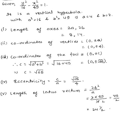 Find The I Lengths Of The Axes Ii Coordinates Of The Vertices