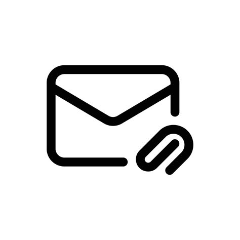 Attachment Icon In Trendy Outline Style Isolated On White Background Attachment Silhouette