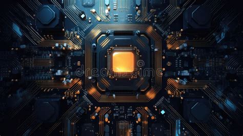 Computer Motherboard With Cpu Circuit Board System Chip With Core