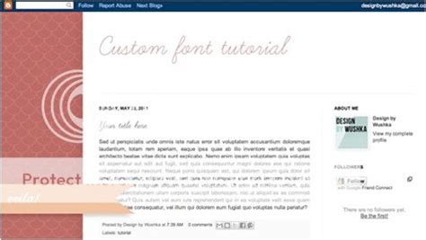 A Piece Of Lisa How To Add Custom Fonts To Your Blog Guest Post By Mervi