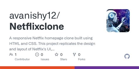 Github Avanishy12netflixclone A Responsive Netflix Homepage Clone Built Using Html And Css