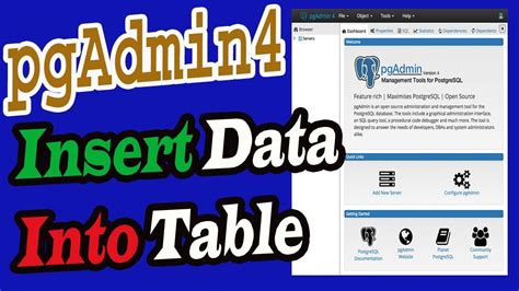 Postgresql Insert Data Into Table Part 04 Adding Records Into Database Youtube