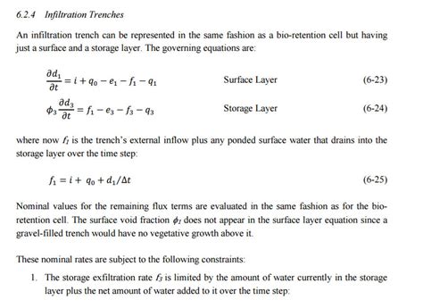 Infiltration Trench Lid Control For Lids In Swmm5 And Infoswmm Swmm5 Icm Swmm Icm