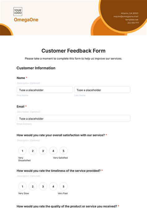 Free New Customer Information Form Template To Edit Online