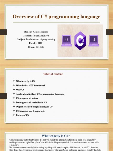 Overview Of C Programming Language Pdf C Sharp Programming