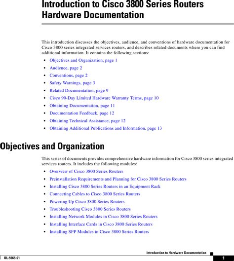 Cisco Systems 3800 Series Router Users Manual