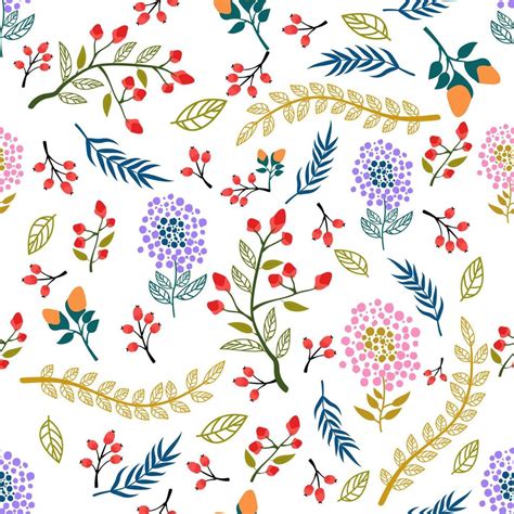 Colorful Floral Illustration Pattern Background 17316472 Vector Art At Vecteezy