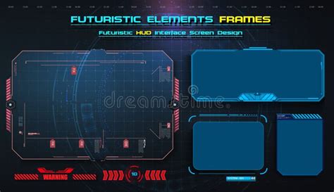 Hud Uiux Gui Futuristic User Interface Screen Elements Set High Tech
