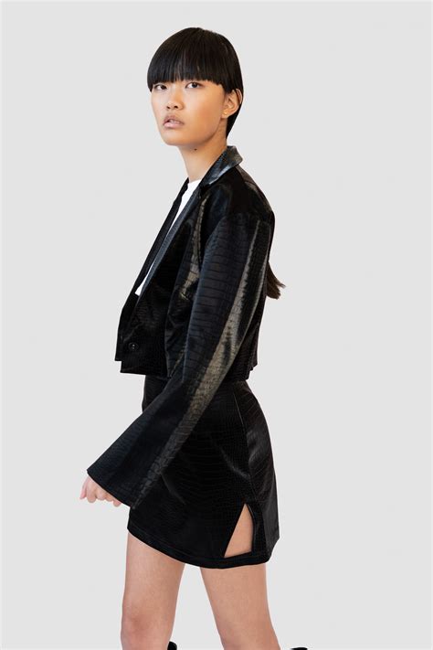 Anya Python Cropped Blazer Christina Karin