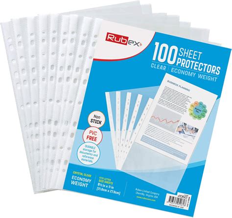 Seashell 300pcs Non Glare Sheet Protectors 85 X 11 Page