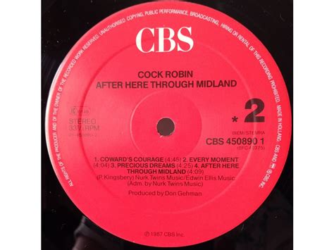 Lp Cock Robin ‎ After Here Through Midland 1987 Vinyl Forever