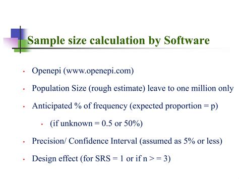 Unit 9b Sample Size Estimationppt Unit 9b Sample Size Estimationppt