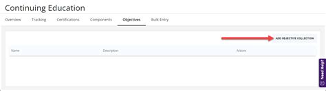 Create Objective Collections Growthzone