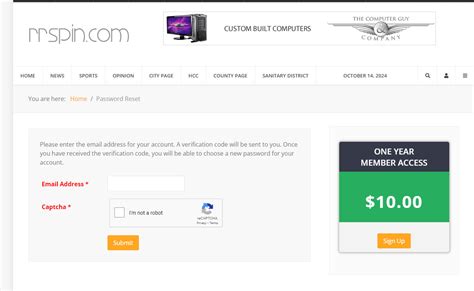 Rrspin Password Reset Instructions