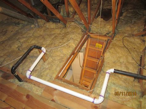 Ace Home Inspection Inc Vent Pipe In Way Of Attic Access