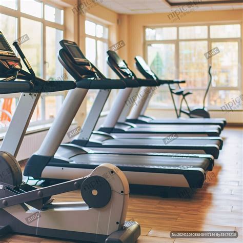 Ai创作图健身房跑步机 阳光健身房 健身处 健身俱乐部酒店 锻炼健身场所 室内跑步机 运动健身场所 公共健身房 健身场所 运动房 自助健身房