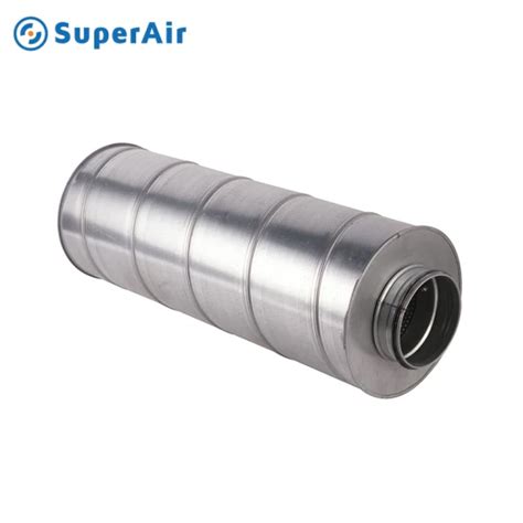 Acoustic Silencers Rectangular Casing Rectangular Sound Attenuator With Circular Connection