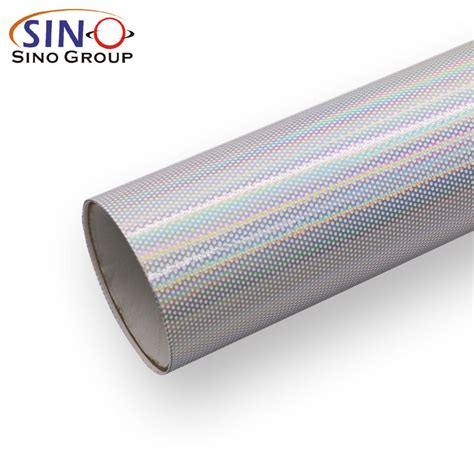 Laser Regenbogen Einweg Vision Vinylfilm Mesh Aufkleber Sino Vinyl