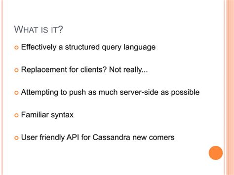 Cql Cassandra Query Language Pptx