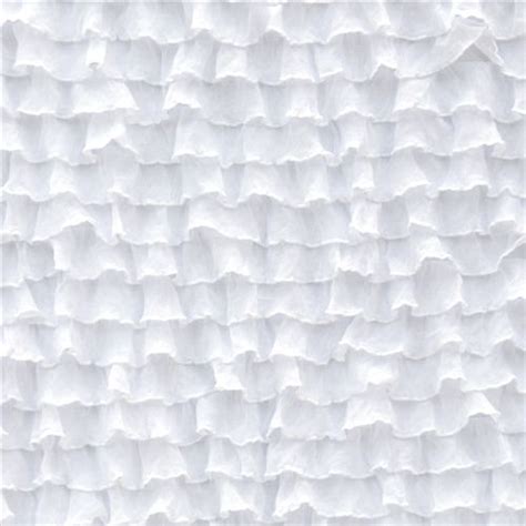 Frilly Perfect White Ruffle Fabric Double Stretch