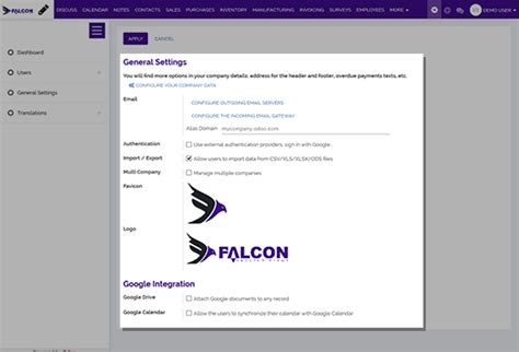 odoo falcon backend theme on behance