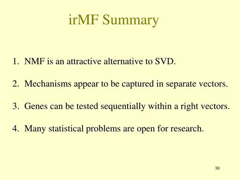 Ppt Non Negative Matrix Factorization For Statistical Analysis Stan Young Paul Fogel Doug